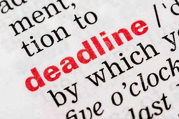 Deadline Word Definition stock image. Image of line, office - 38638827