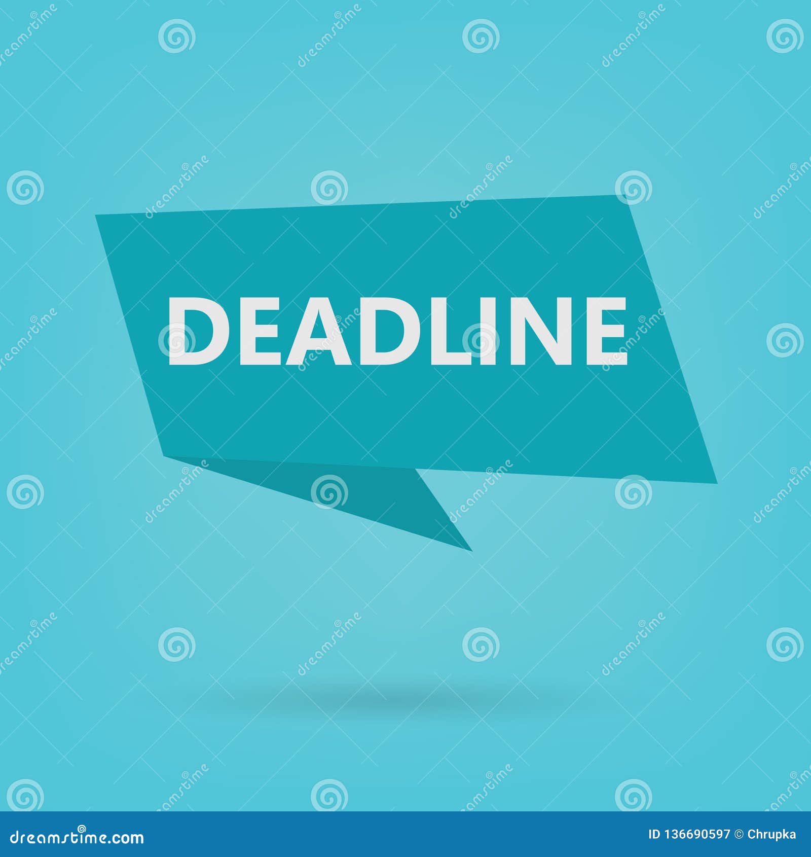 Deadline word on a sticker stock vector. Illustration of strategy ...