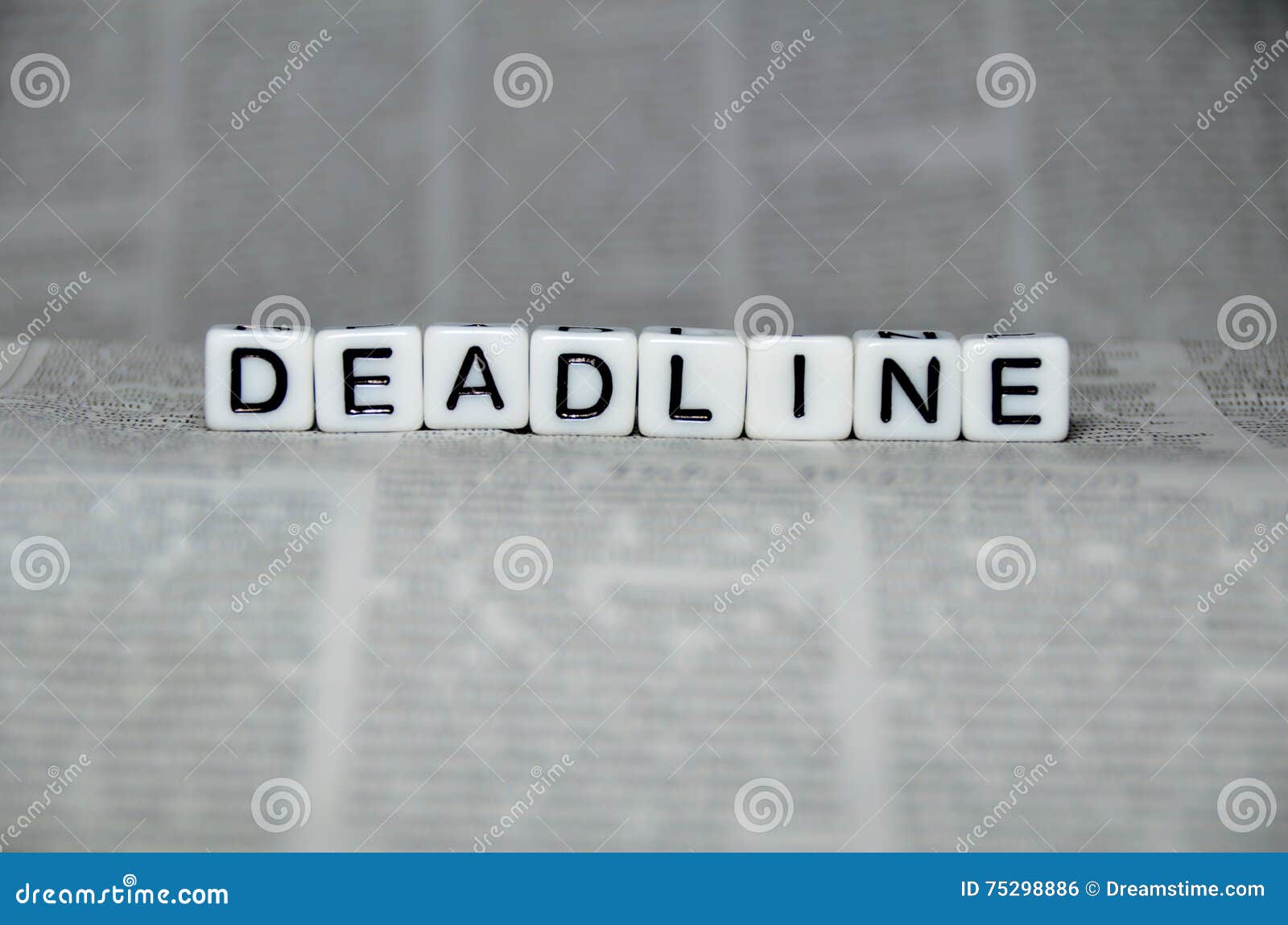 DEADLINE word stock photo. Image of word, target, journalism - 75298886