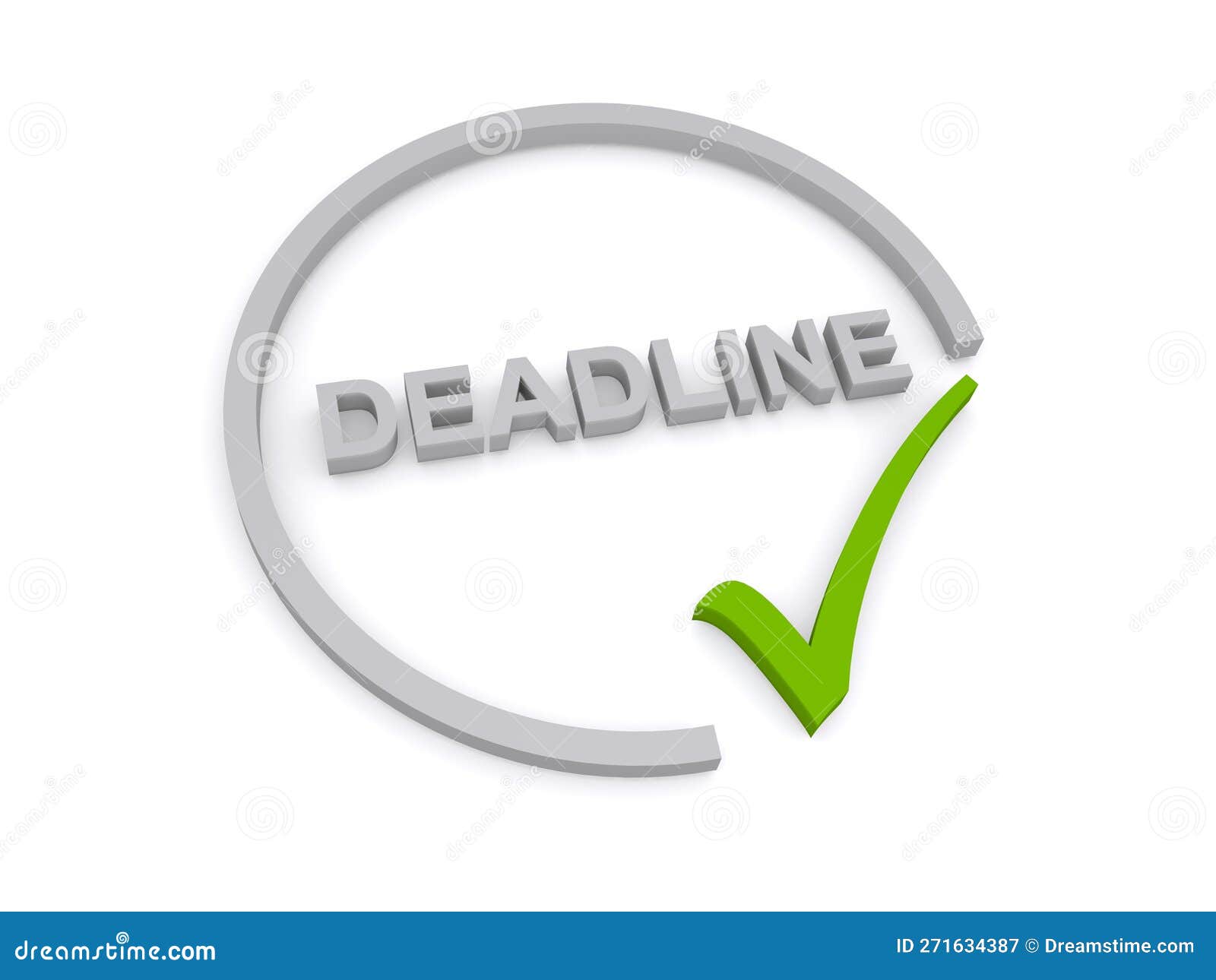 Deadline word on white stock illustration. Illustration of work - 271634387