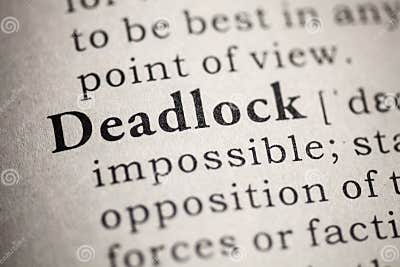 Dictionary Definition of the Word Deadlock Stock Illustration ...