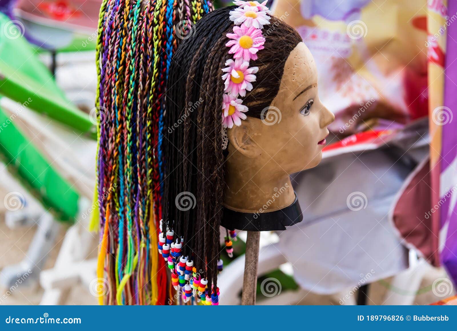 Deadlock Hair Style Display Head Puppet Stock Photo - Image of color ...