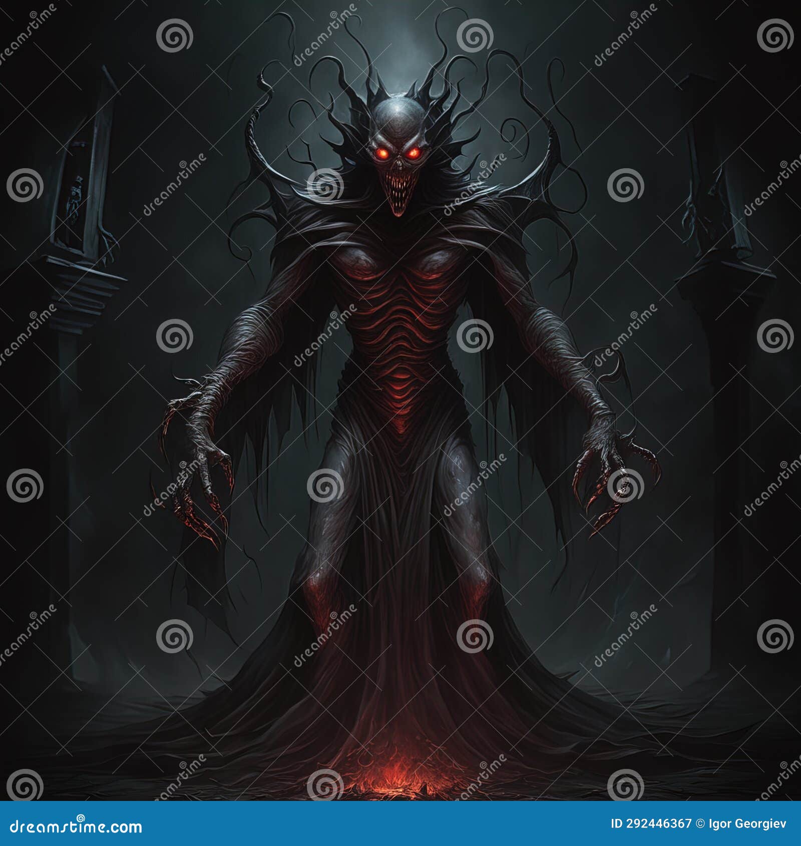 Deadly Evil Nightmare Entity Darkside of Hell, Creature of the Abyss ...