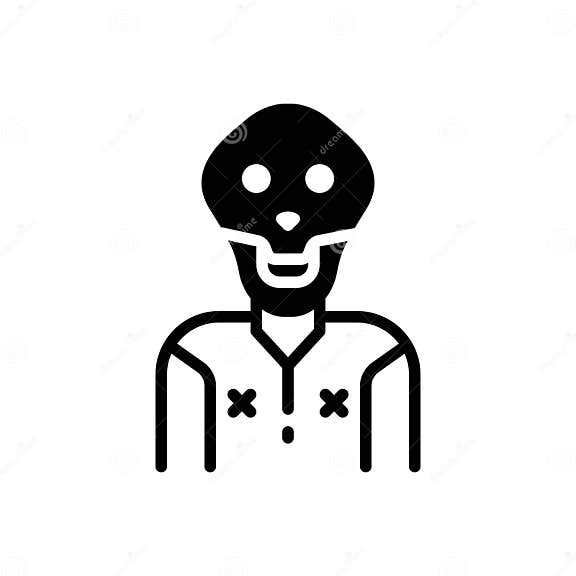 Black Solid Icon for Deadly, Fatal and Harmful Stock Vector ...