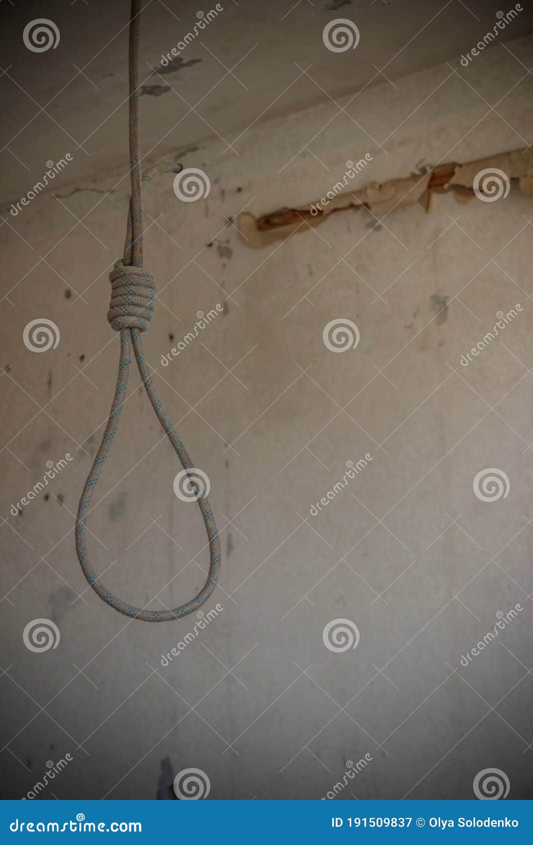 Deadly Loop Of Rope Isolated On White Background. Concept Of Death ...