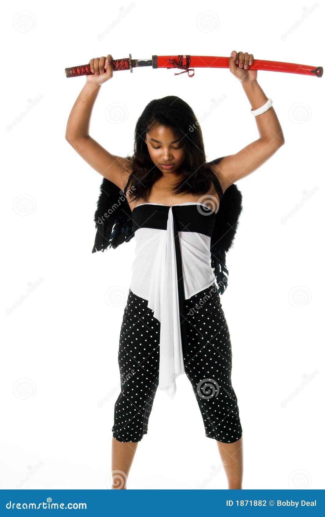 Deadly Ninja Angel stock photo. Image of sword, samurai - 1871882