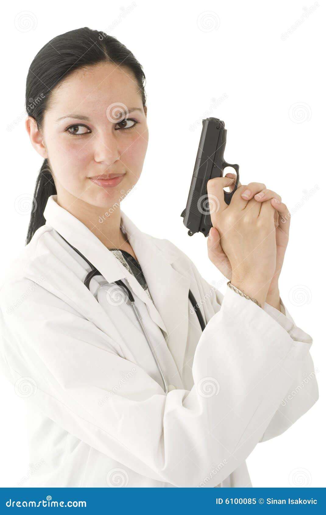 Deadly pose stock image. Image of pretty, caucasian, medicine - 6100085