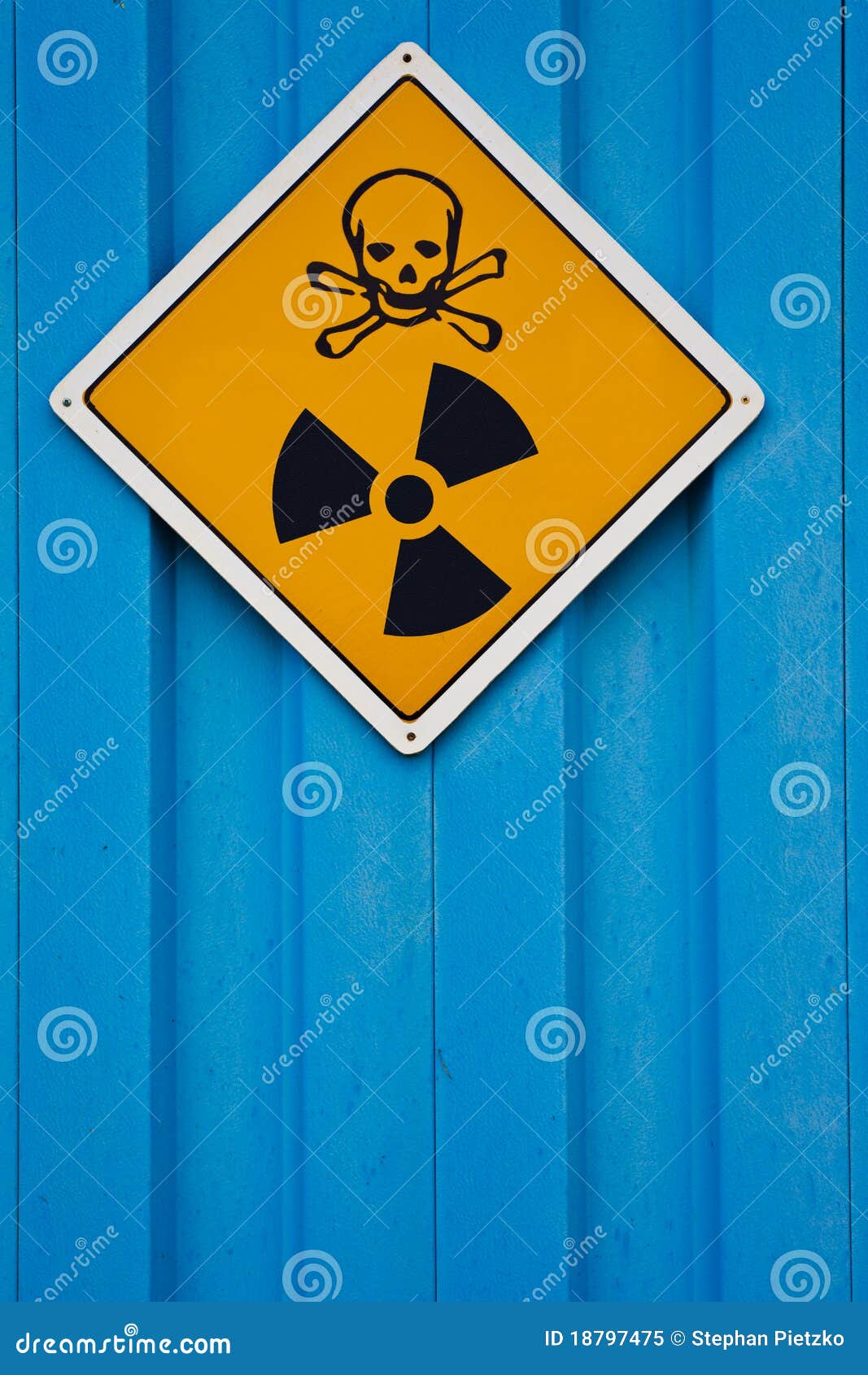 Radiation Warning Signs In The Chernobyl Exclusion Zone Stock Photo ...