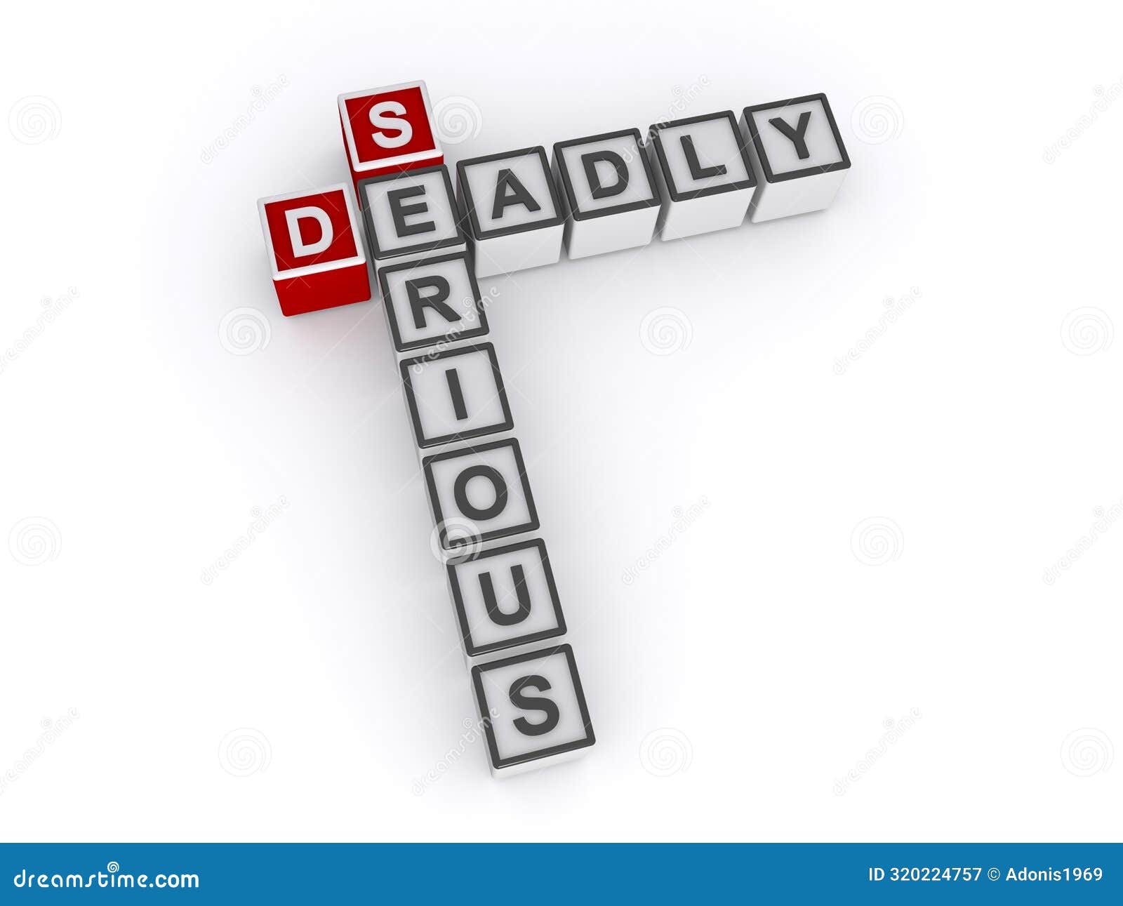 Deadly Serious Word Block on White Stock Image - Image of condition ...