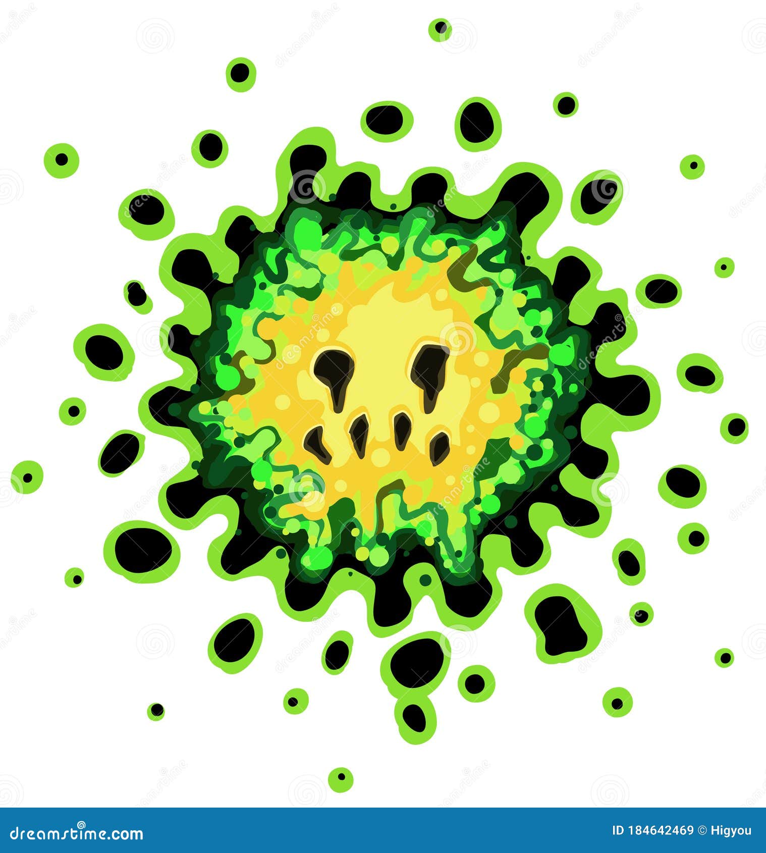 Deadly Virus Cartoon stock vector. Illustration of dangerous - 184642469