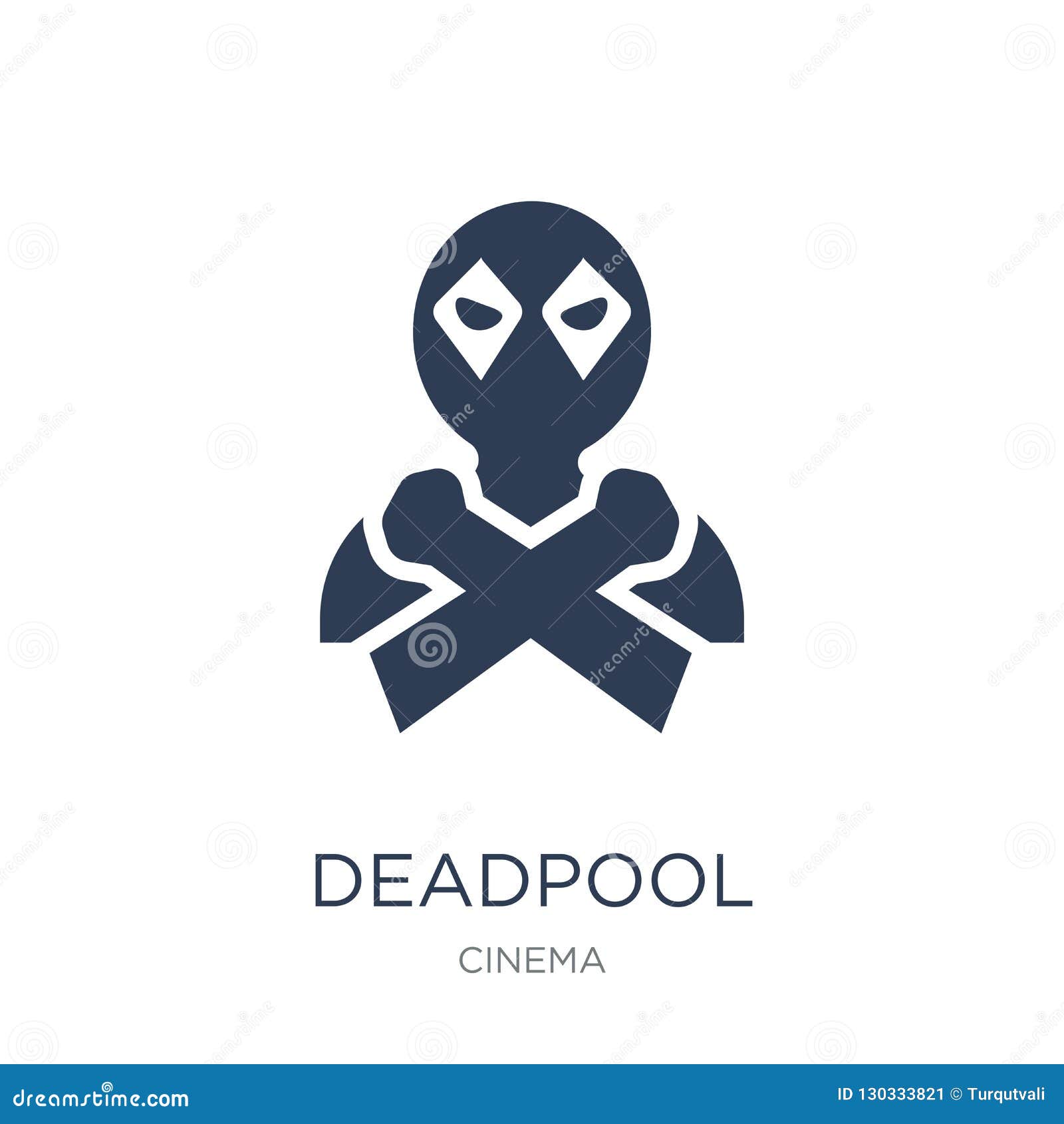 Deadpool Icon. Trendy Flat Vector Deadpool Icon on White Background ...