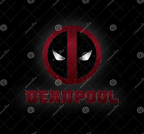 Deadpool Logo Banner on Black Background. Editorial Stock Photo ...