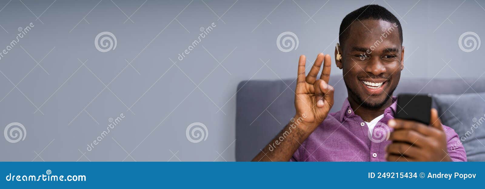 Deaf African Man with Disabilities Stock Photo - Image of friends ...