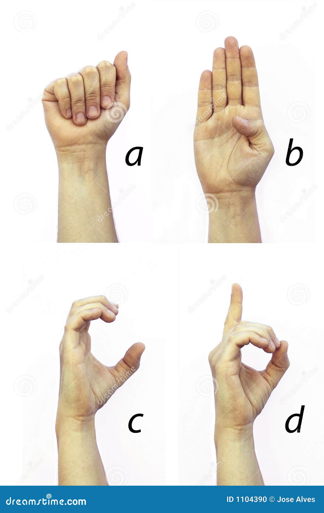 Deaf Alphabet Stock Photo - Image: 1104390