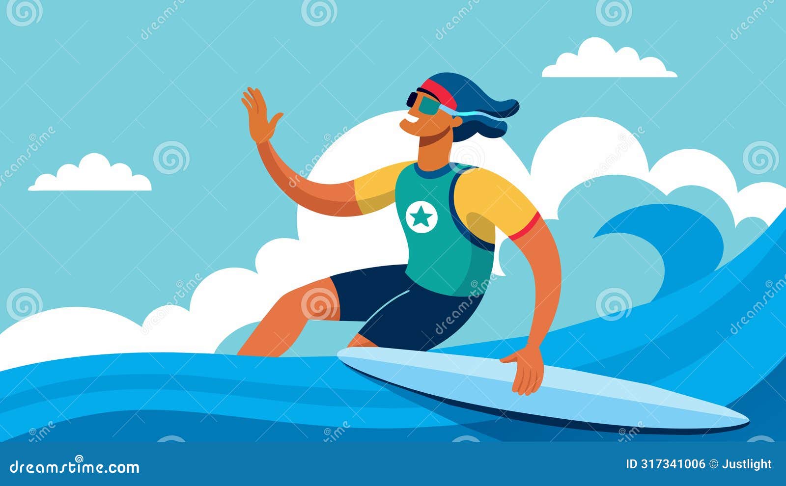 A Deaf Athlete Competing in an Adaptive Surf Competition Communicating ...