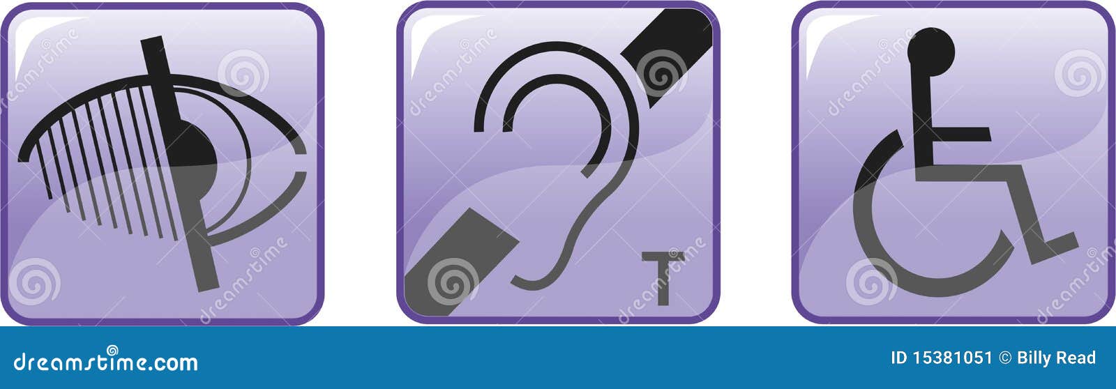 Deaf Blind Disabled Symbols Royalty-Free Stock Photo | CartoonDealer ...