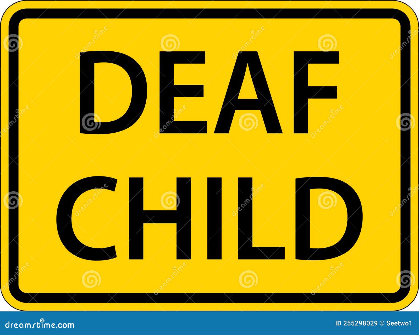 Deaf Child Sign on White Background Stock Vector - Illustration of ...