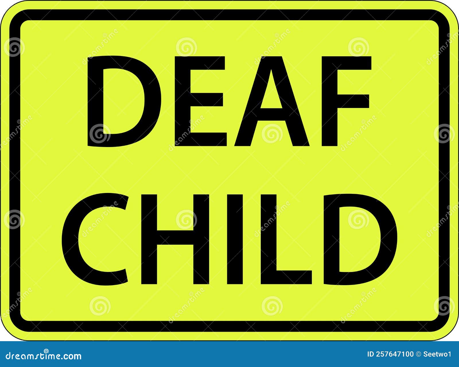 Deaf Child Sign on White Background Stock Vector - Illustration of ...