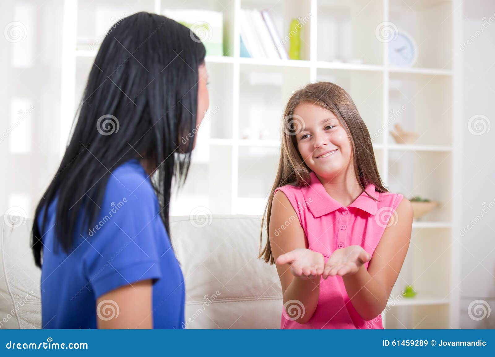 Deaf Girl Learning Sign Language Stock Image - Image of hearing, care ...