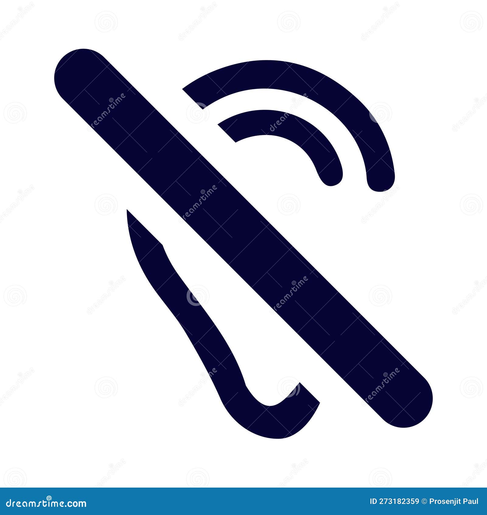 Deaf Hear Disability Icon Vector, Ear Impaired Disabled Mute Symbol ...