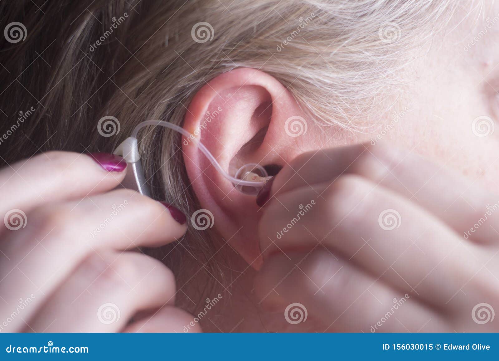 Deaf hearing aid stock image. Image of isolated, modern - 156030015