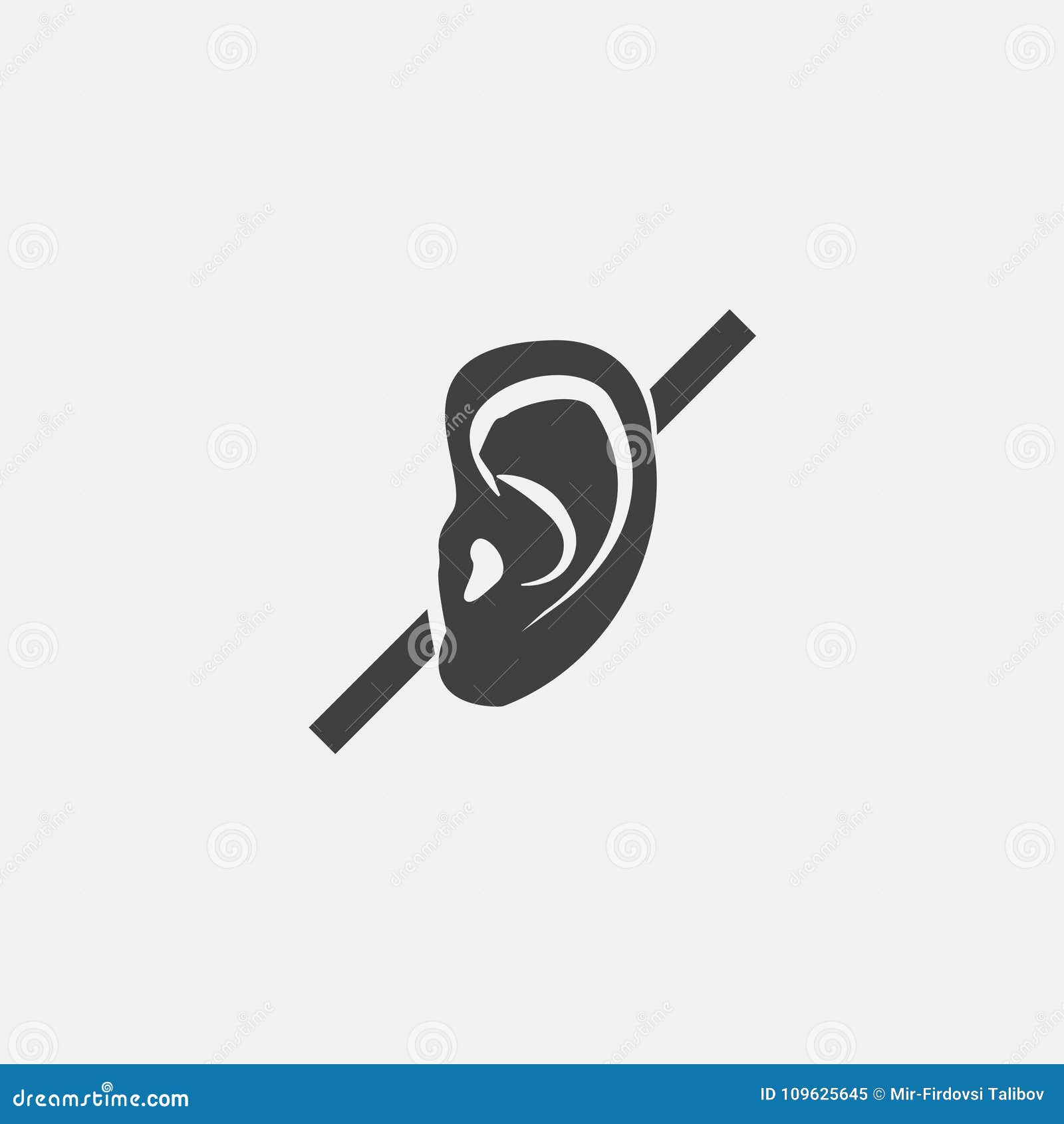 Deaf icon stock illustration. Illustration of health - 109625645