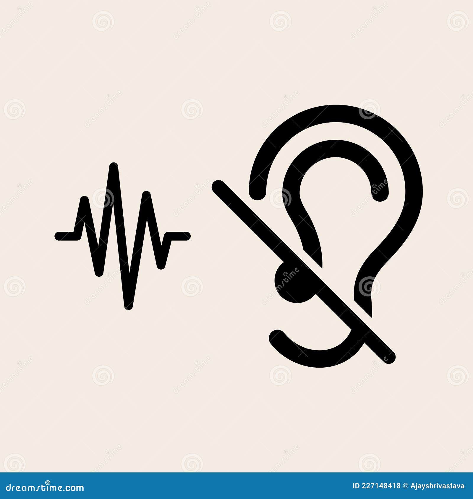 Deaf Icon, Disability To Hear Stock Vector - Illustration of voice ...