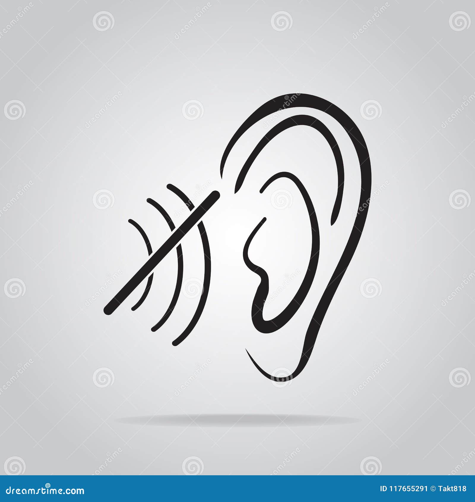 Deaf Icon, Disability To Hear Icon Stock Vector - Illustration of sign ...