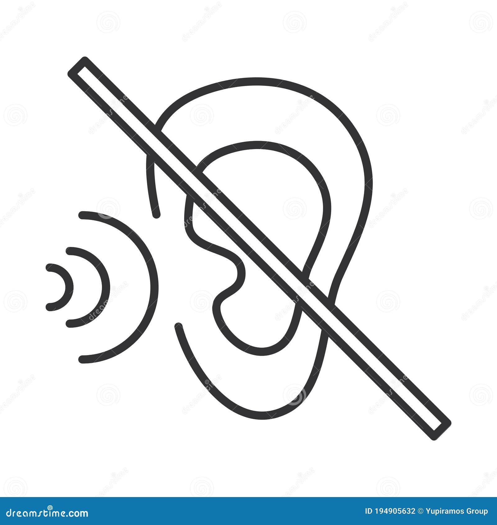 Deaf Icon In Trendy Design Style. Deaf Icon Isolated On White ...