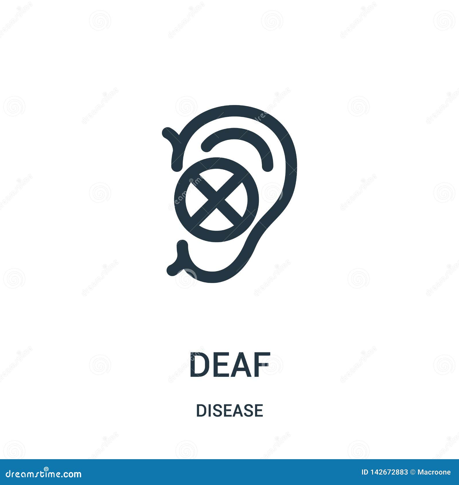 Deaf Icon In Trendy Design Style. Deaf Icon Isolated On White ...