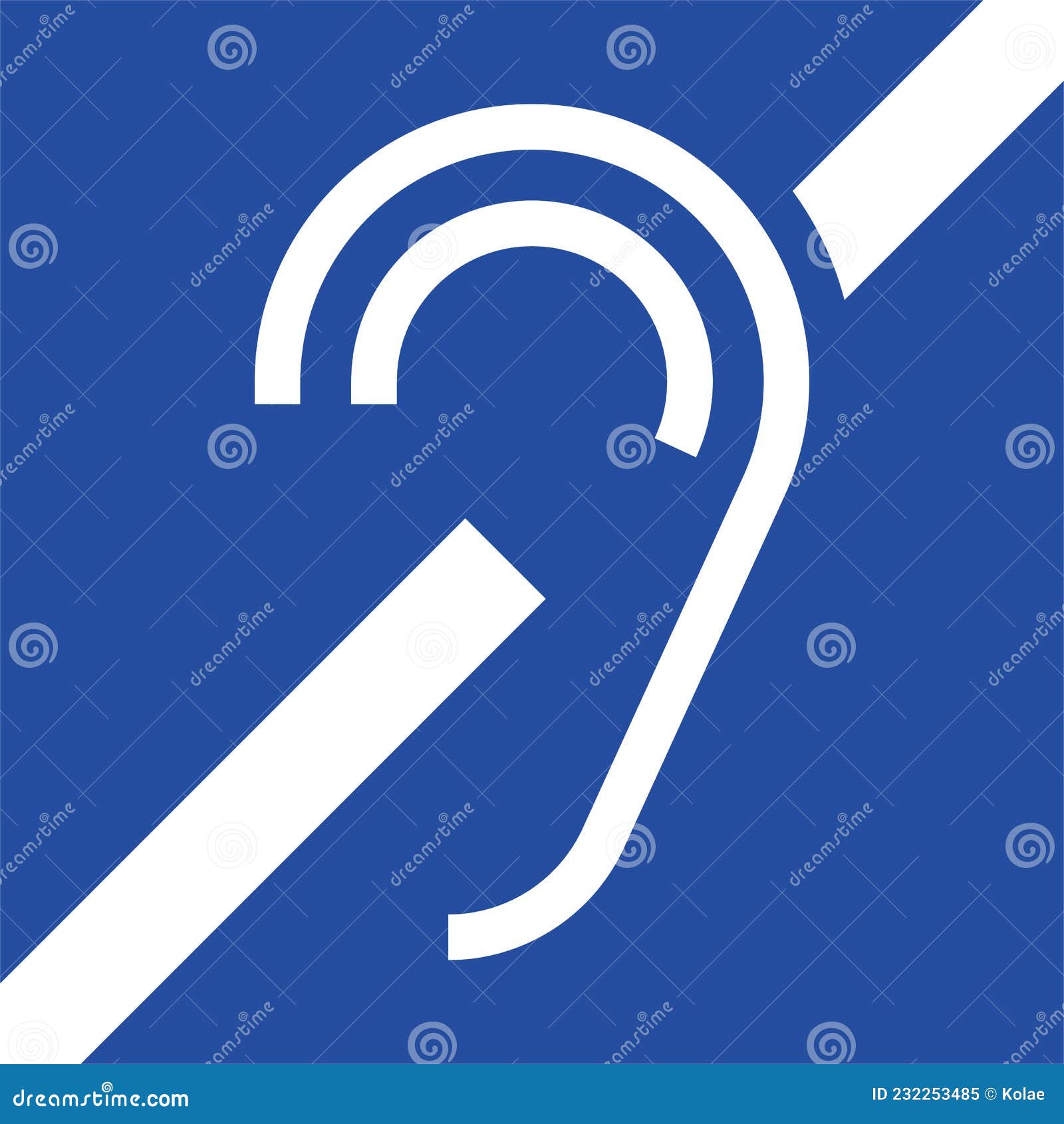 Deaf icon - vector icon stock vector. Illustration of body - 232253485