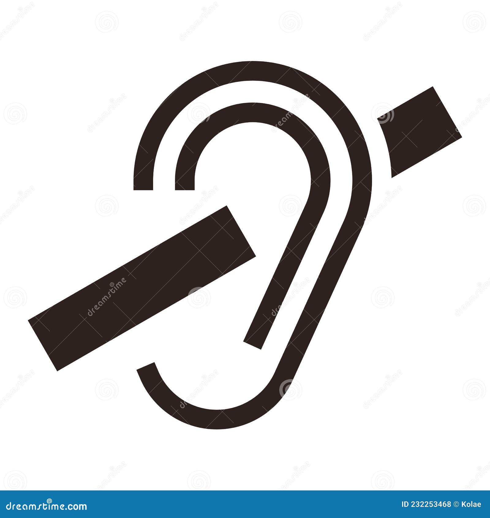 Deaf Icon In Trendy Design Style. Deaf Icon Isolated On White ...