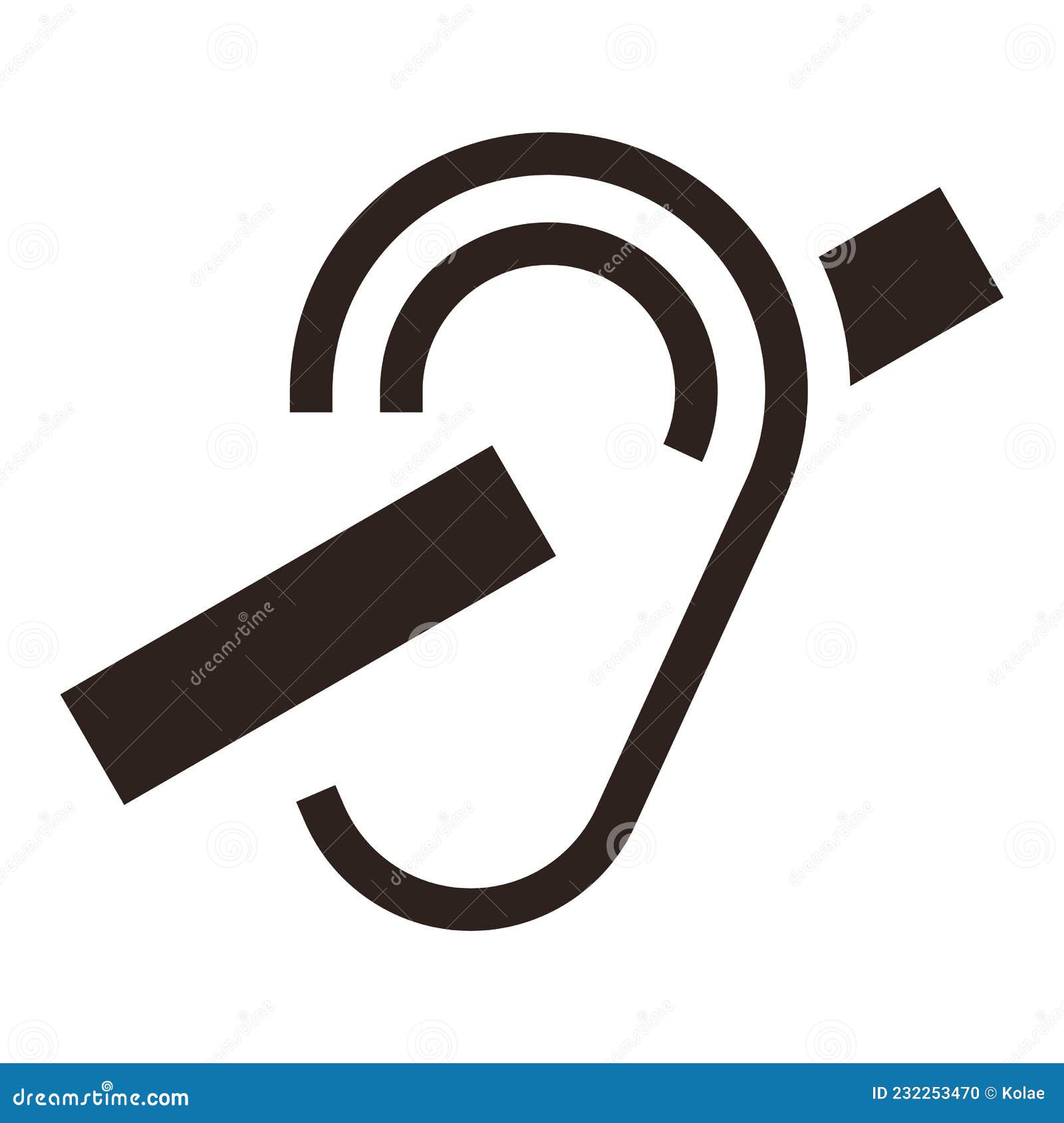 Deaf Icon In Trendy Design Style. Deaf Icon Isolated On White ...