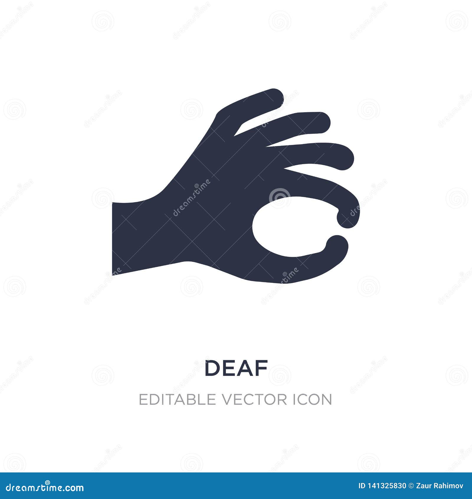 Deaf Icon on White Background. Simple Element Illustration from ...
