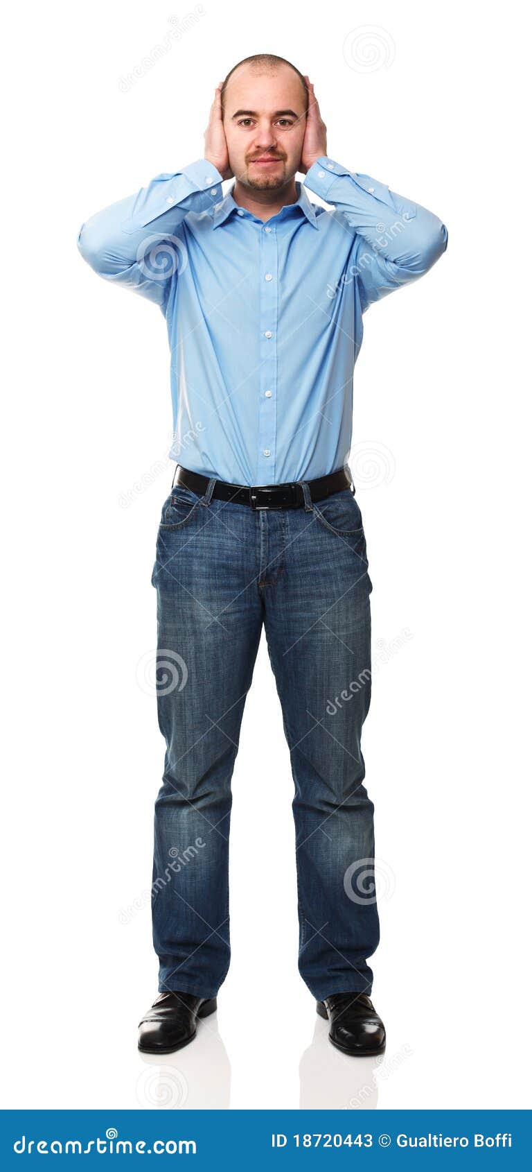 Deaf man stock image. Image of young, face, ears, closeup - 18720443