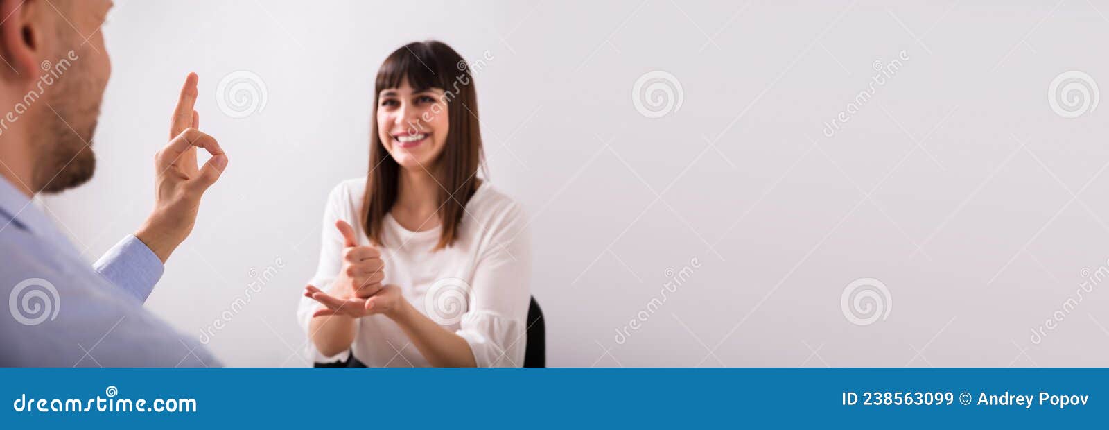 Deaf People Learning Sign Language Stock Image - Image of hearing ...