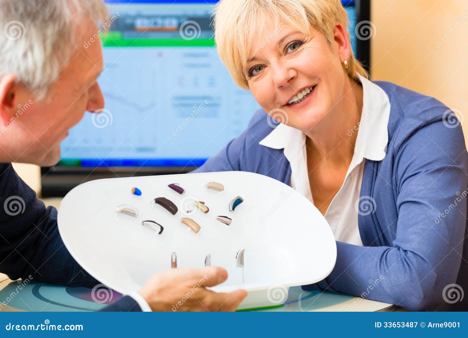 Deaf People Taking a Hearing Test Stock Image - Image of headphone ...