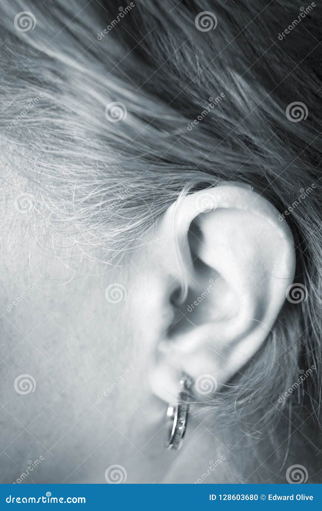 Deaf Woman with Hearing Aid Stock Photo - Image of instrument, person ...