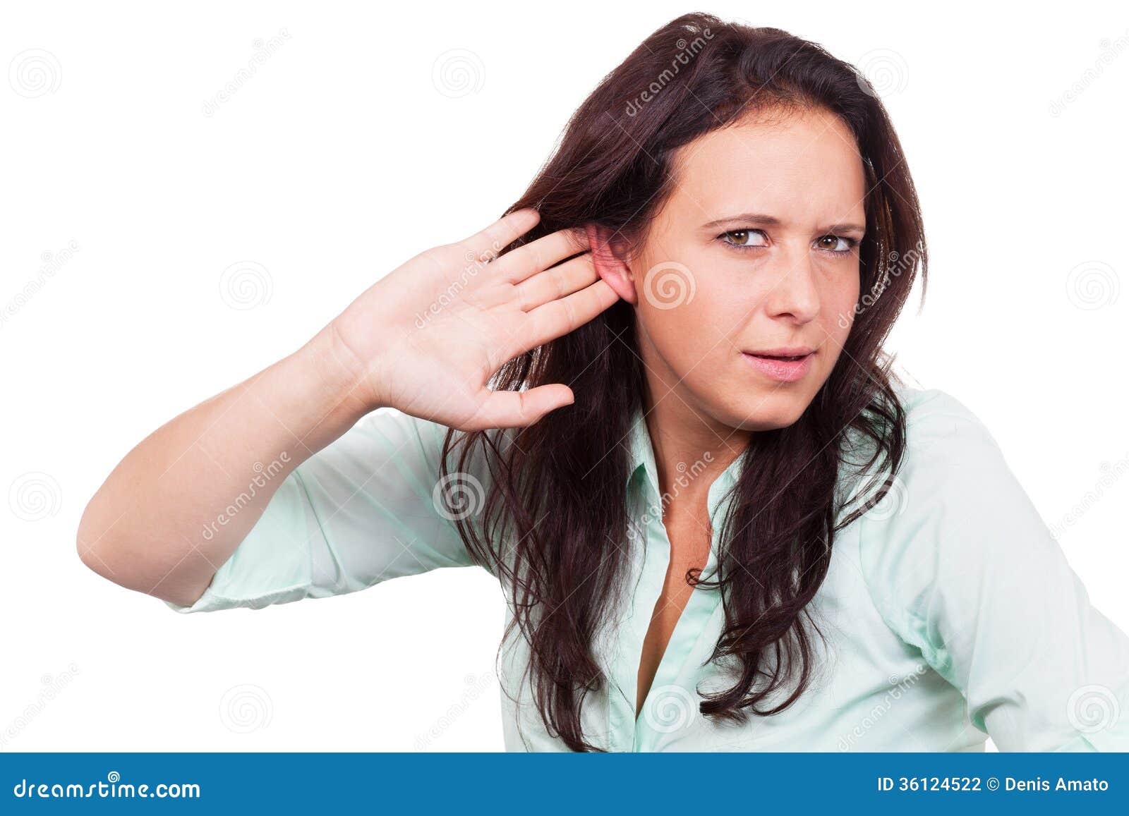 Deaf Woman stock photo. Image of caucasian, hear, attractive - 36124522
