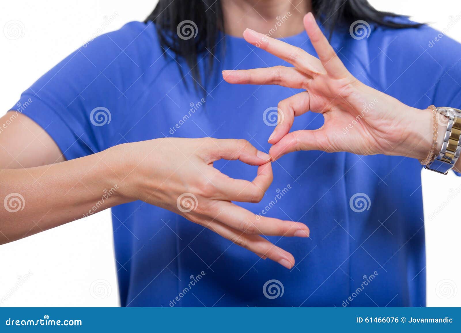 Deaf Woman Using Sign Language Stock Photo - Image of medicine, help ...