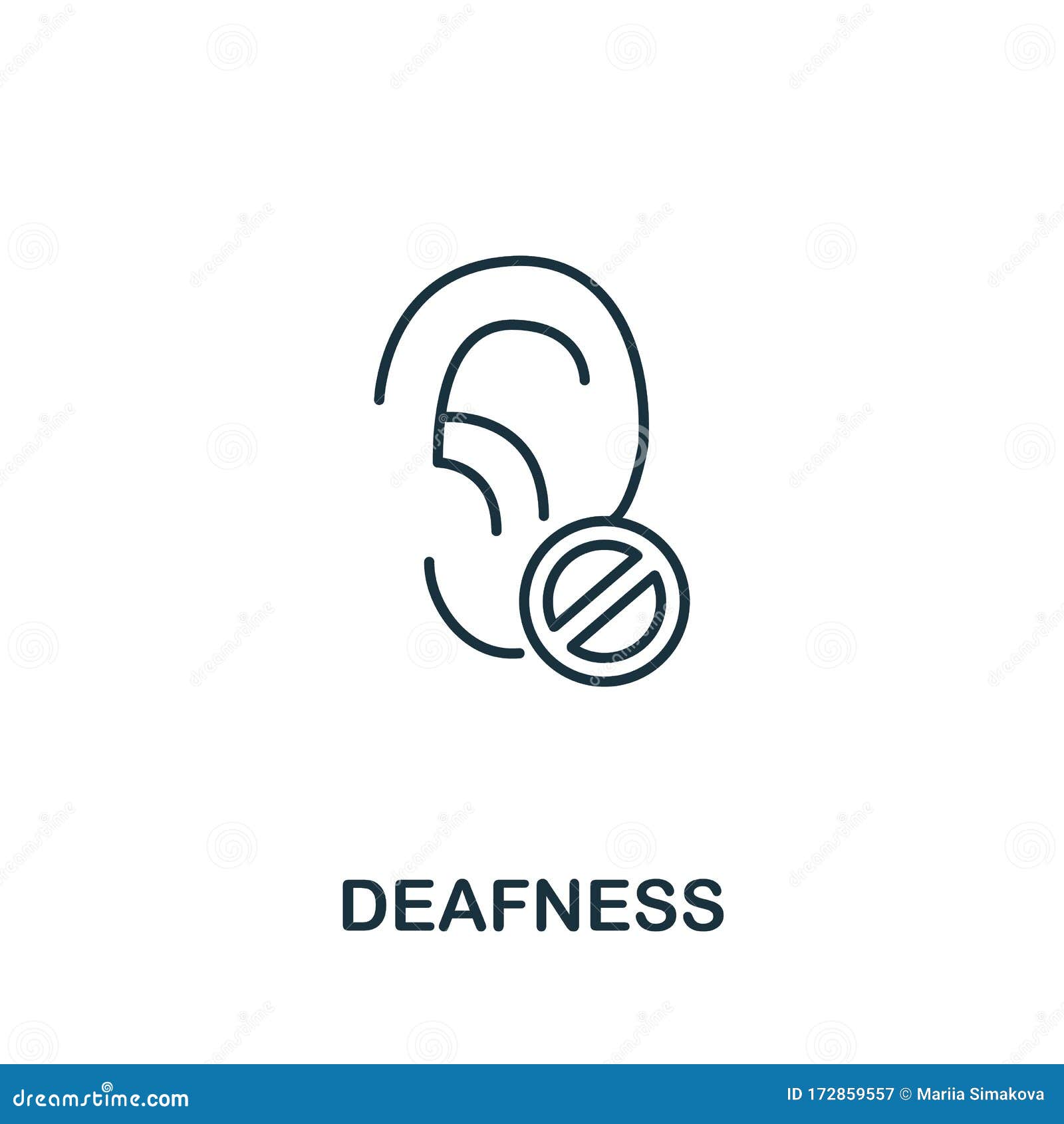 Deafness Icon. Simple Line Element Deafness Symbol for Templates, Web ...
