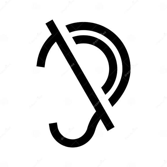 Deafness Icon Symbol Basic Simple Design. Vector Stock Illustration ...