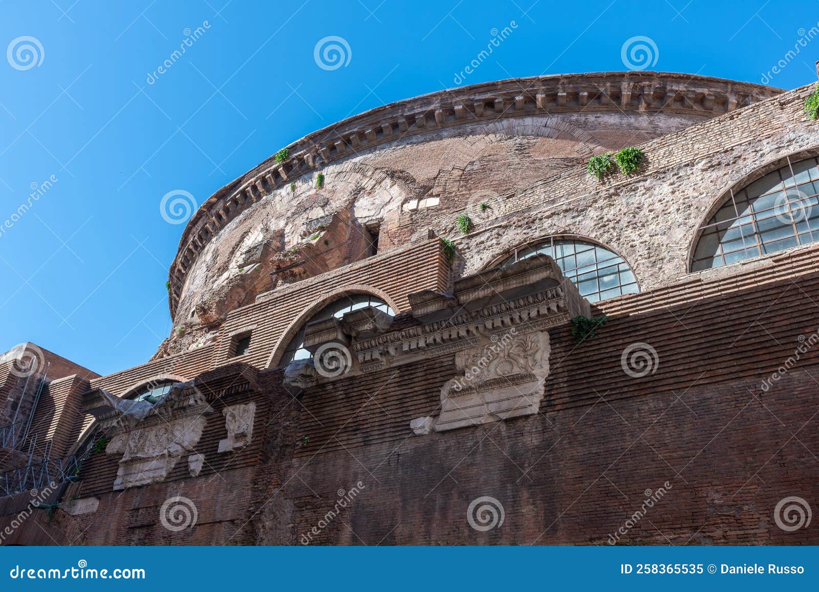 Deail of the External Walls of the Monument Called Pantheon in the ...