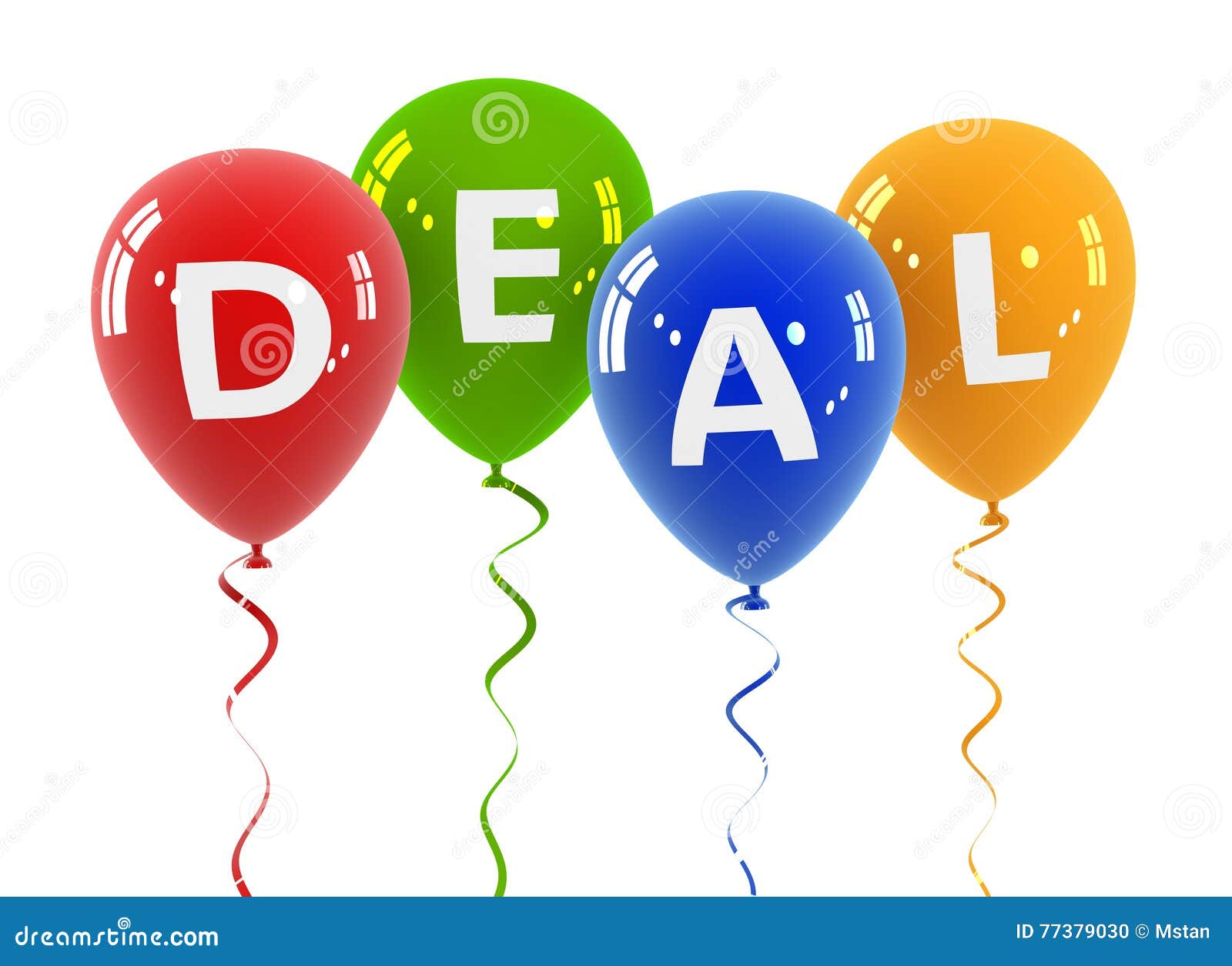 Deal Balloon Concept 3d Illustration Stock Illustration - Illustration ...
