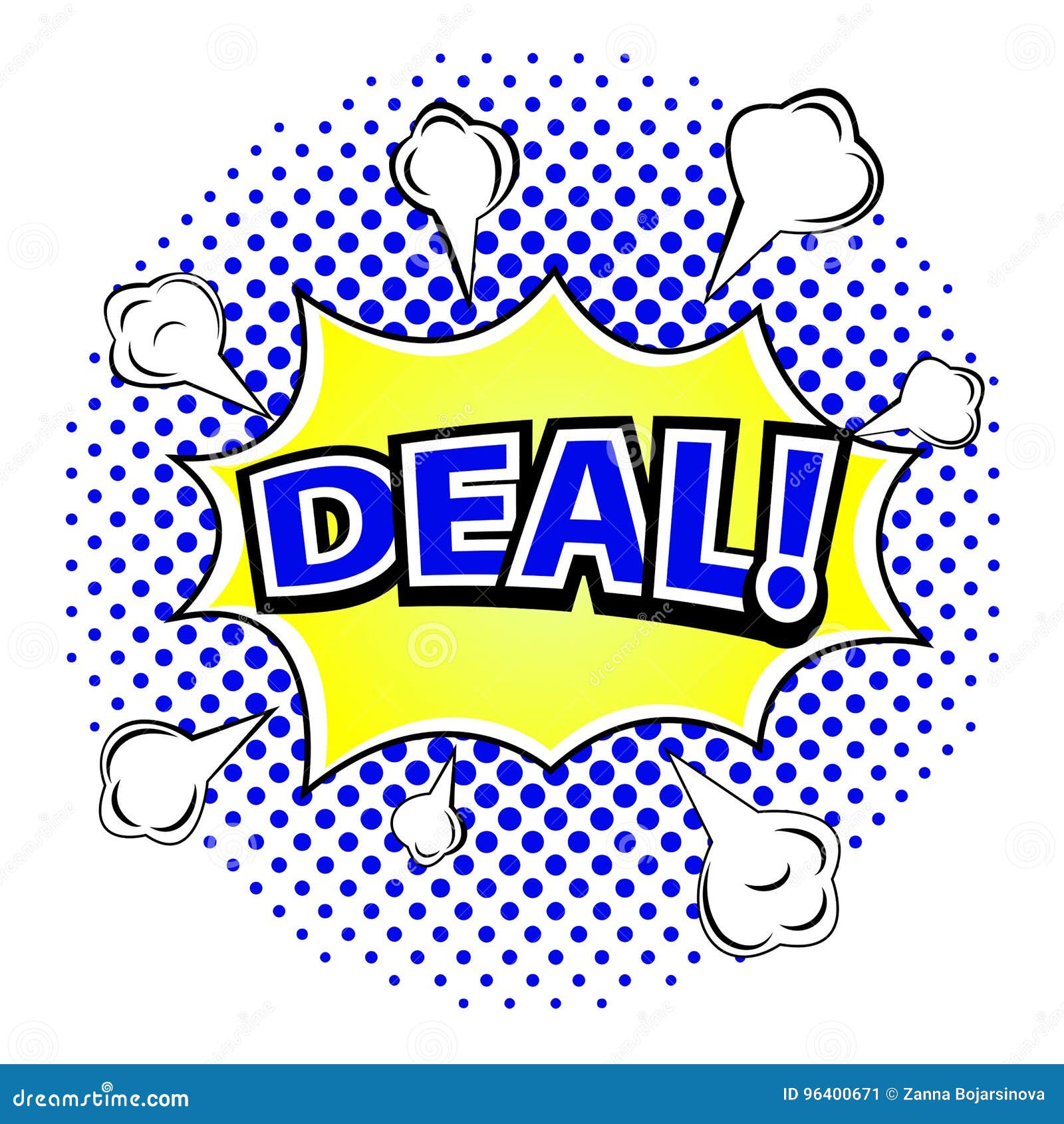 DEAL! Comic Book Explosion. Stock Vector - Illustration of deal ...