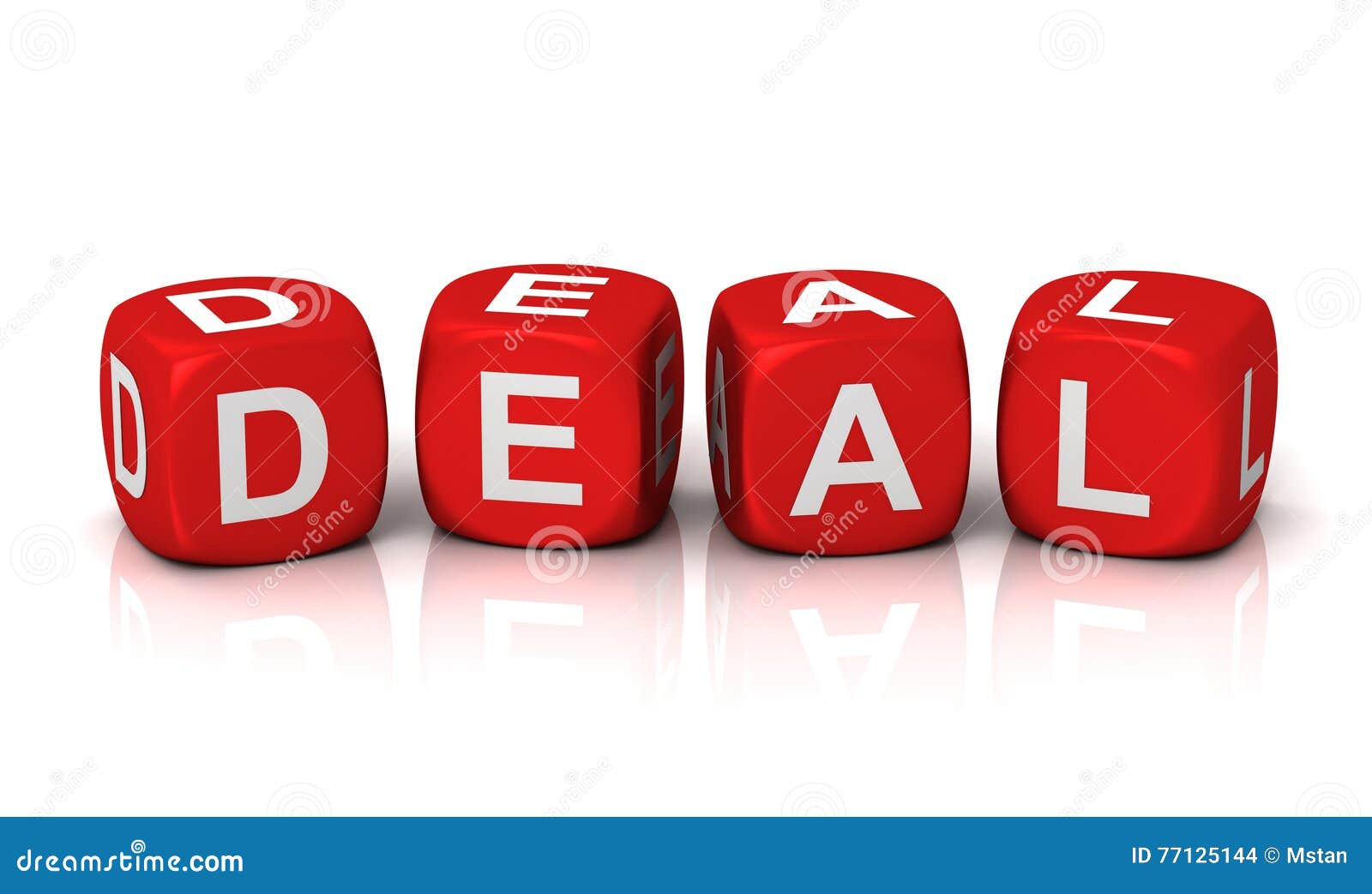 Deal Cubes Concept 3d Illustration Stock Illustration - Illustration of ...
