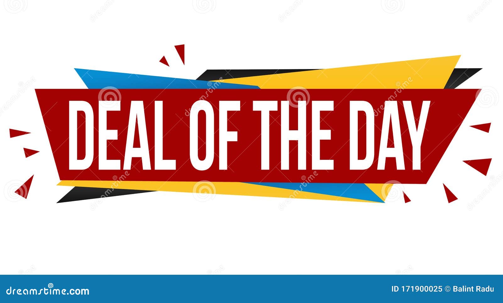 Deal of the Day Banner Design Stock Vector - Illustration of label ...