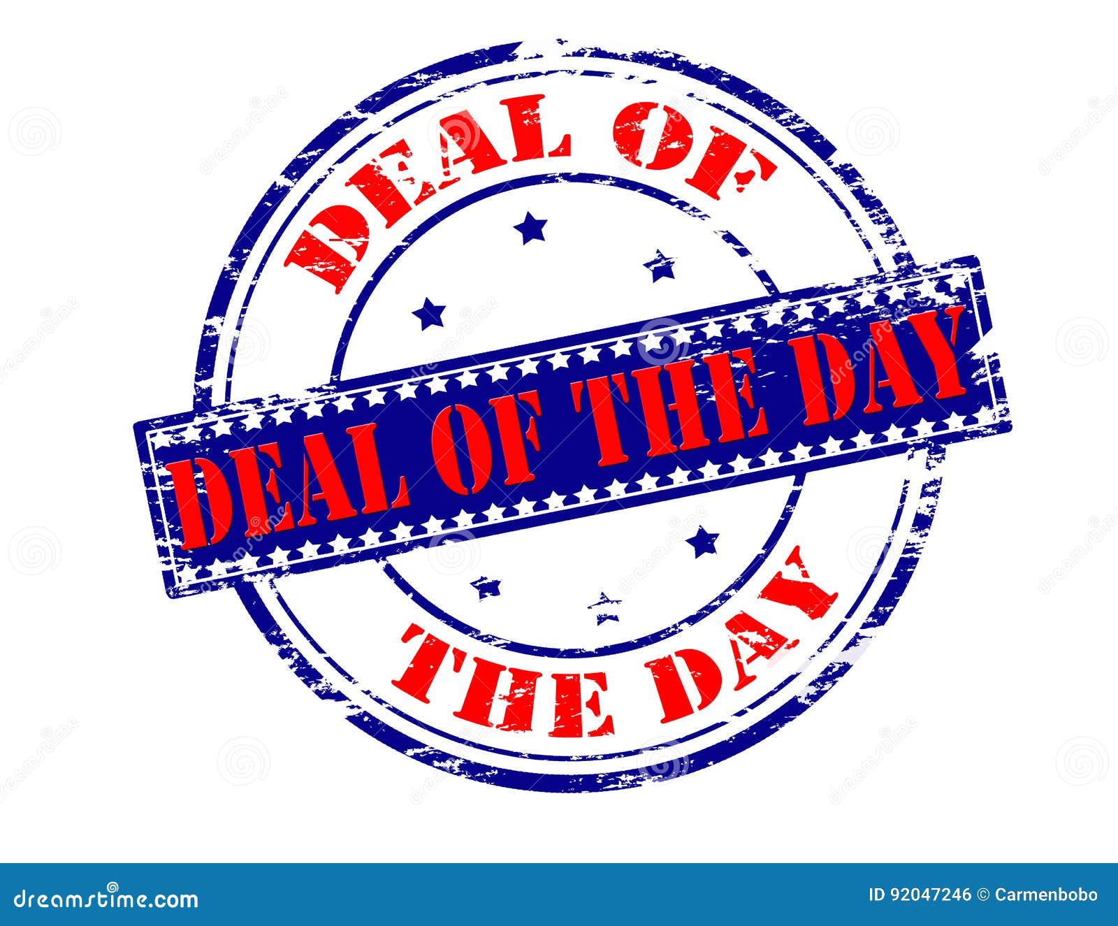 Deal of the day stock illustration. Illustration of round - 92047246