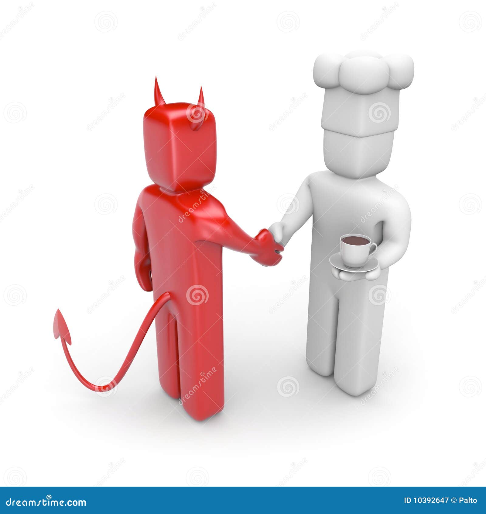 The deal with a devil stock illustration. Illustration of cook - 10392647