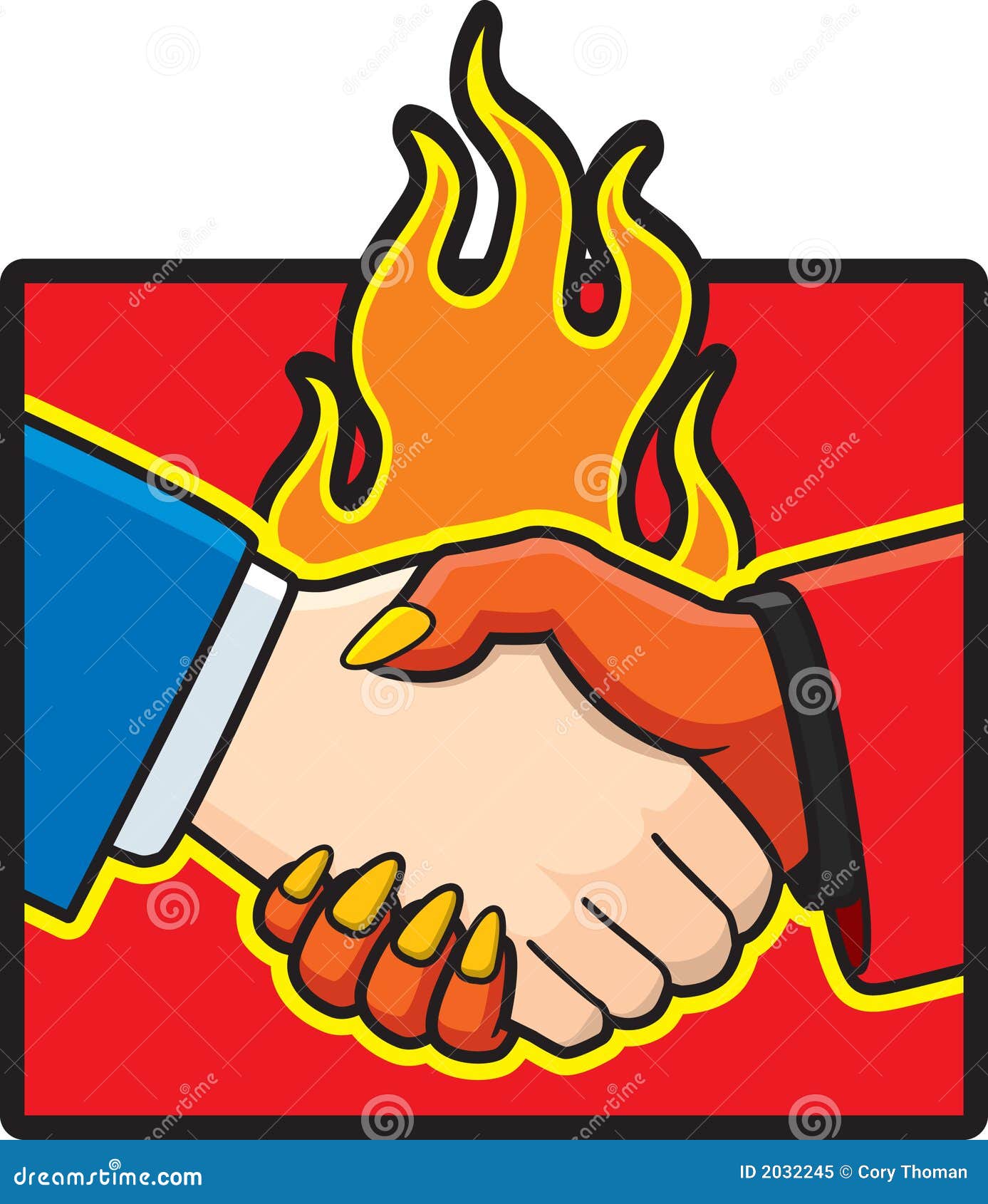 Deal with the Devil stock vector. Illustration of friendship - 2032245